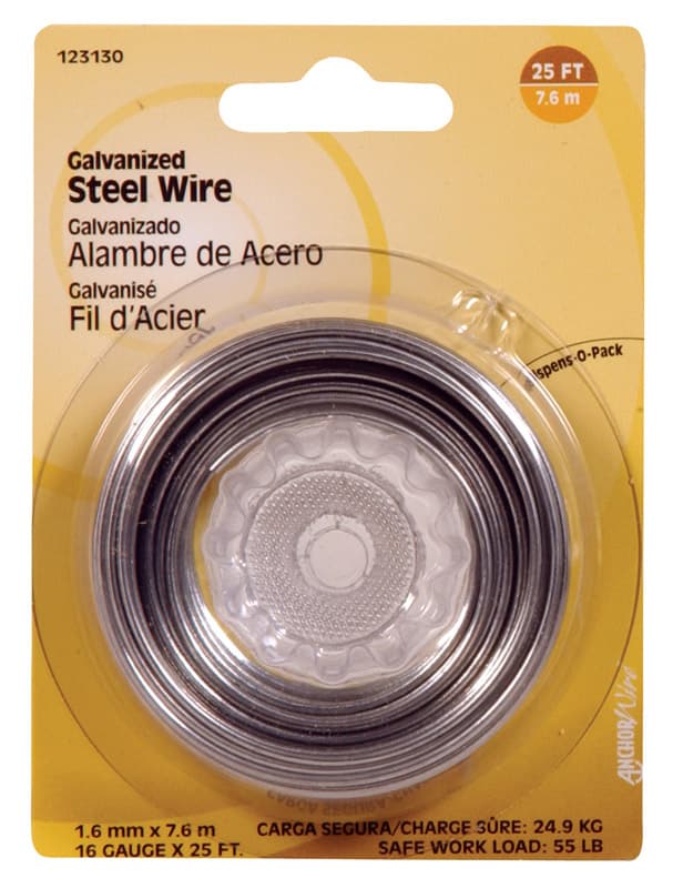 Hillman 25 ft. L Galvanized Steel 16 Ga. Wire - Ace Hardware
