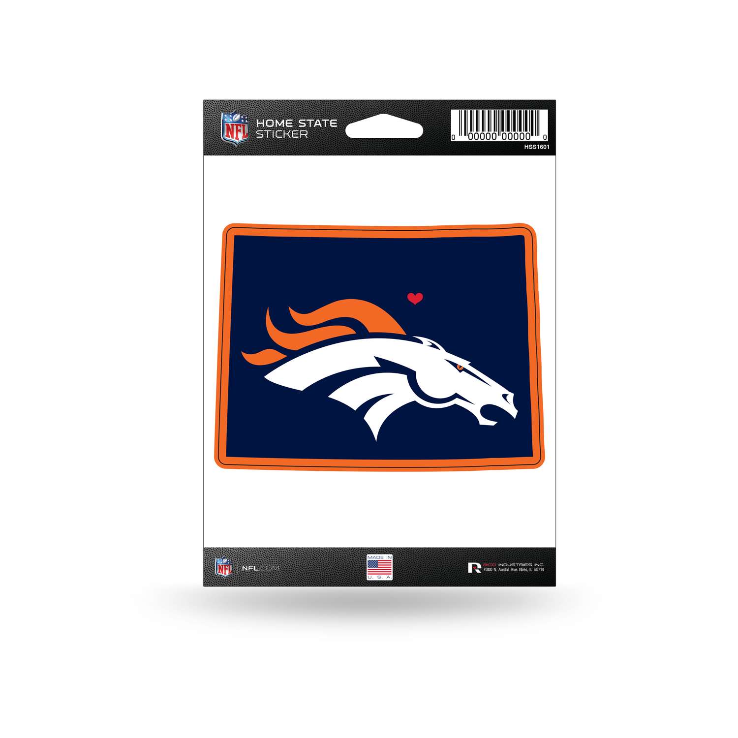Rico Multicolored Denver Broncos Sticker 12 pk Mfr# HSS1601 - Ace Hardware