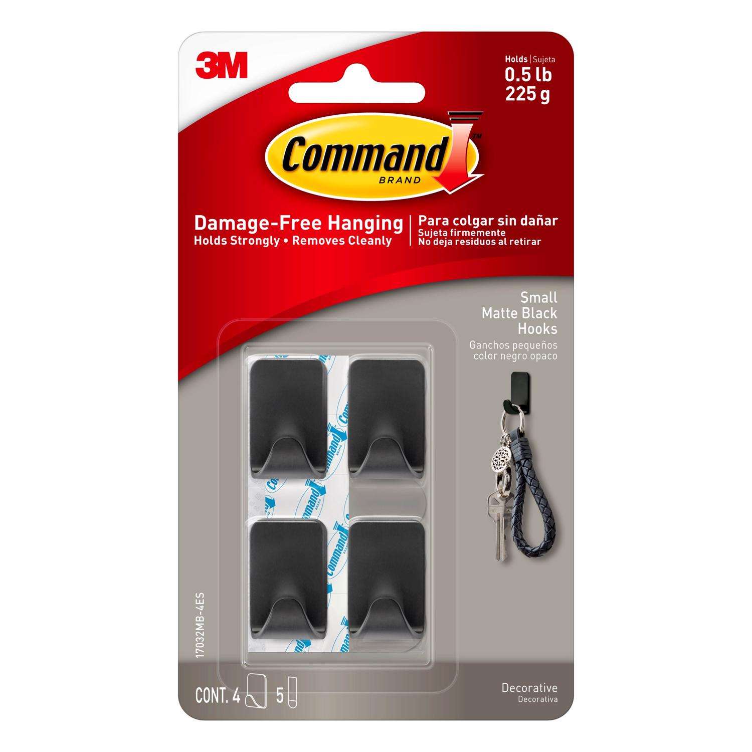 3M Command Small Plastic Hook 1 in. L 4 pk - Ace Hardware