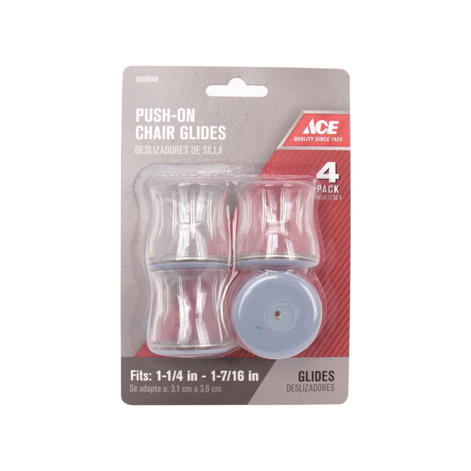 Ace Gray Push-On Polymer Chair Glide 4 pk Mfr# HPT-S3137-A - Ace Hardware
