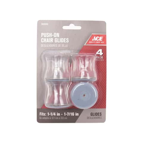 Ace Gray Push-On Polymer Chair Glide 4 pk Mfr# HPT-S3137-A - Ace Hardware