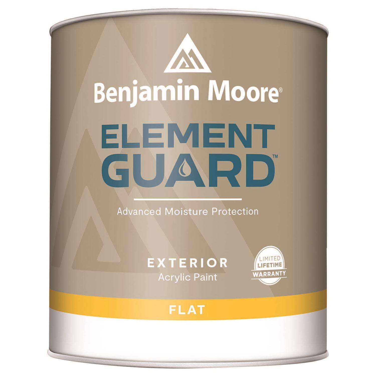 Benjamin Moore Element Guard Flat White Water-Based Paint Exterior 1 qt ...