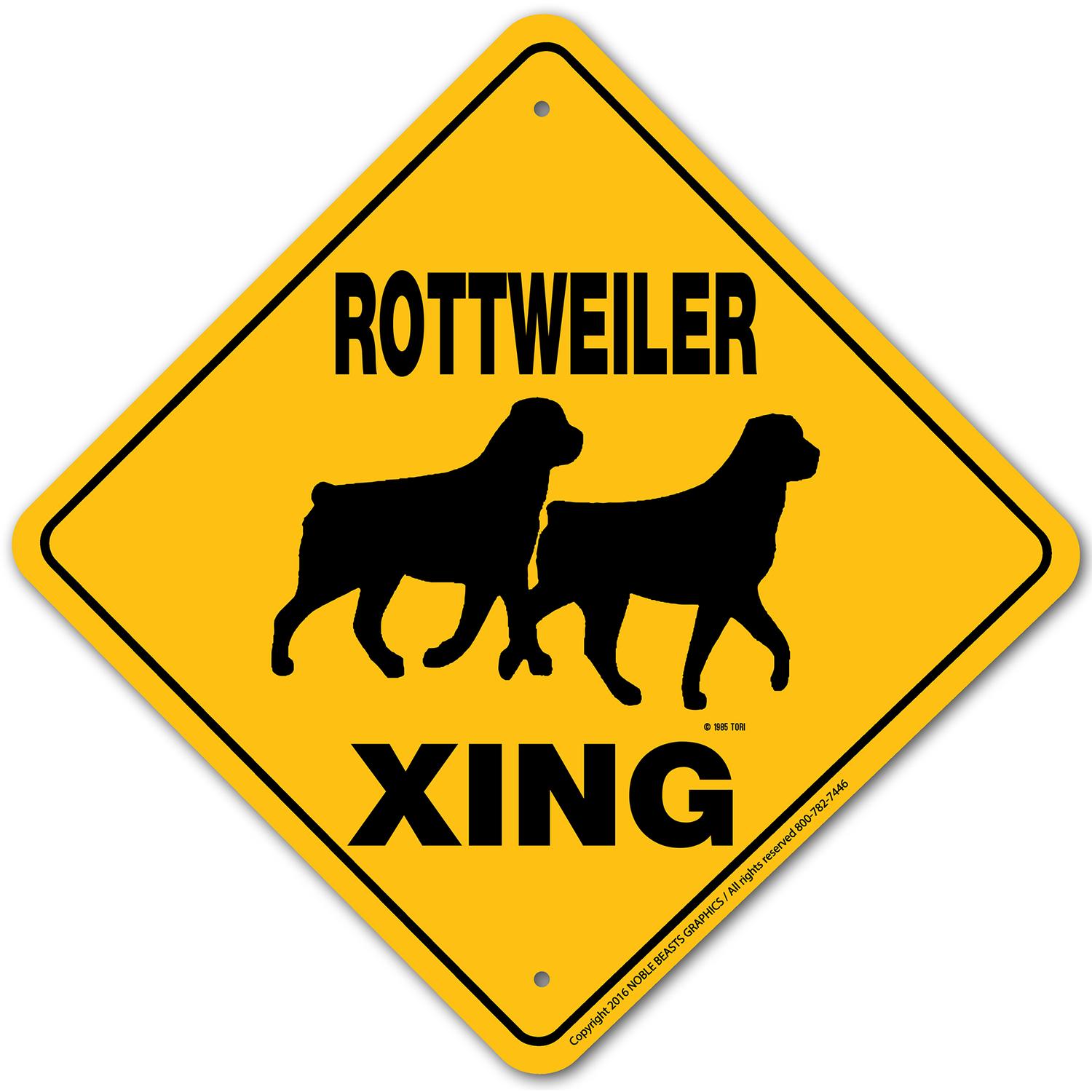 Noble Beasts Graphics English Yellow Crossing Sign 12 in. H X 12 in. W ...