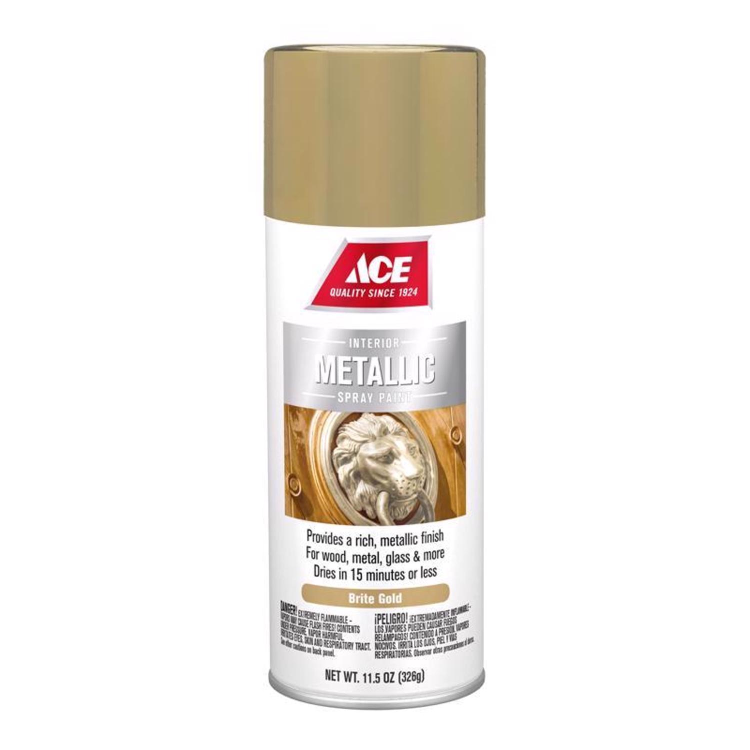 Ace Metallic Brite Gold Spray Paint 11.5 oz - Ace Hardware