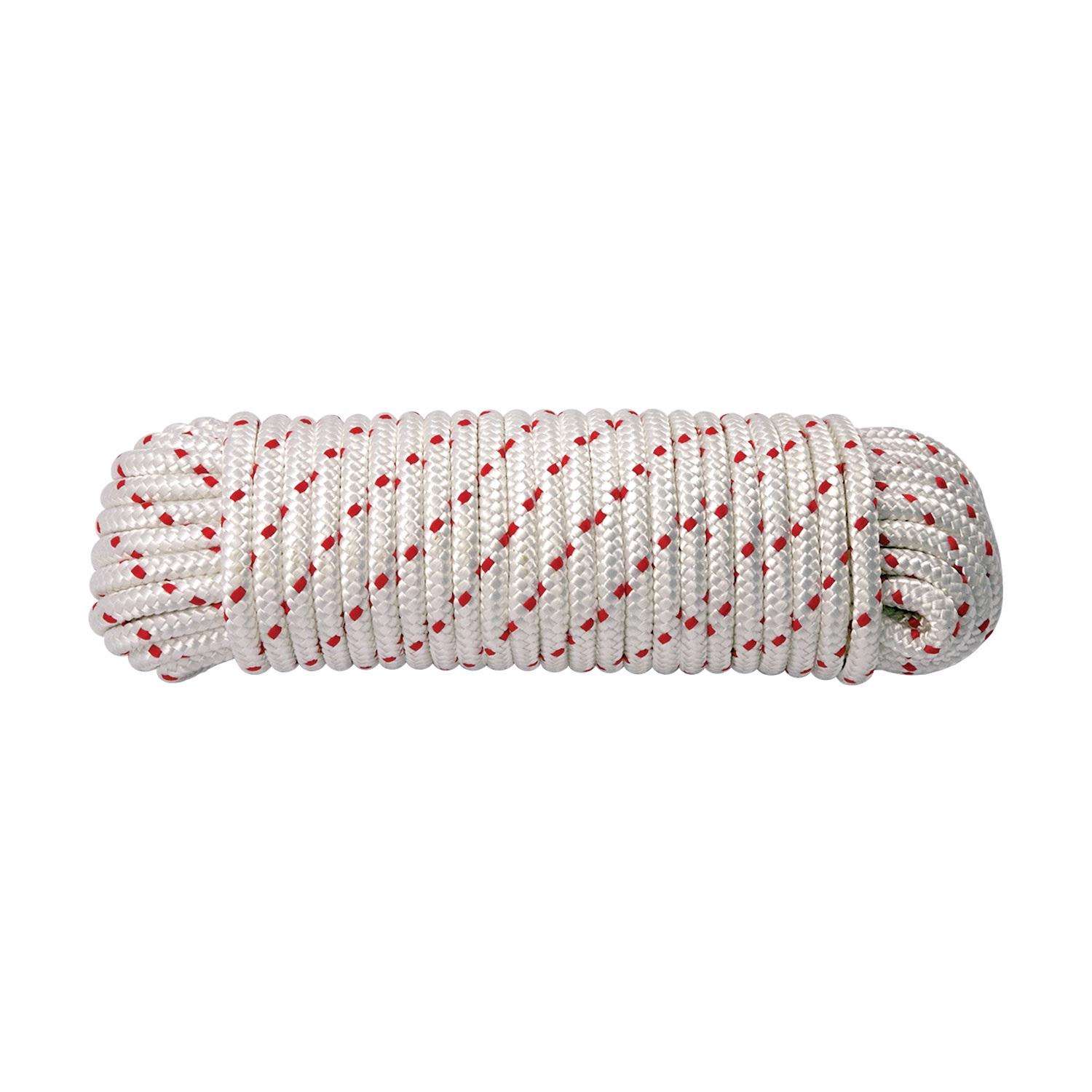 Koch 7/16 in. D X 100 ft. L Red/White Diamond Braided Polyester Rope ...