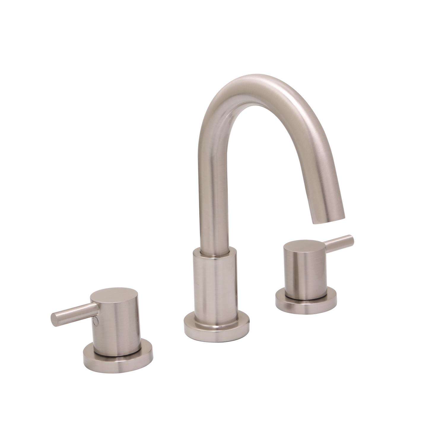 Huntington Brass Euro Satin Nickel Widespread Bathroom Sink Faucet 8 in ...