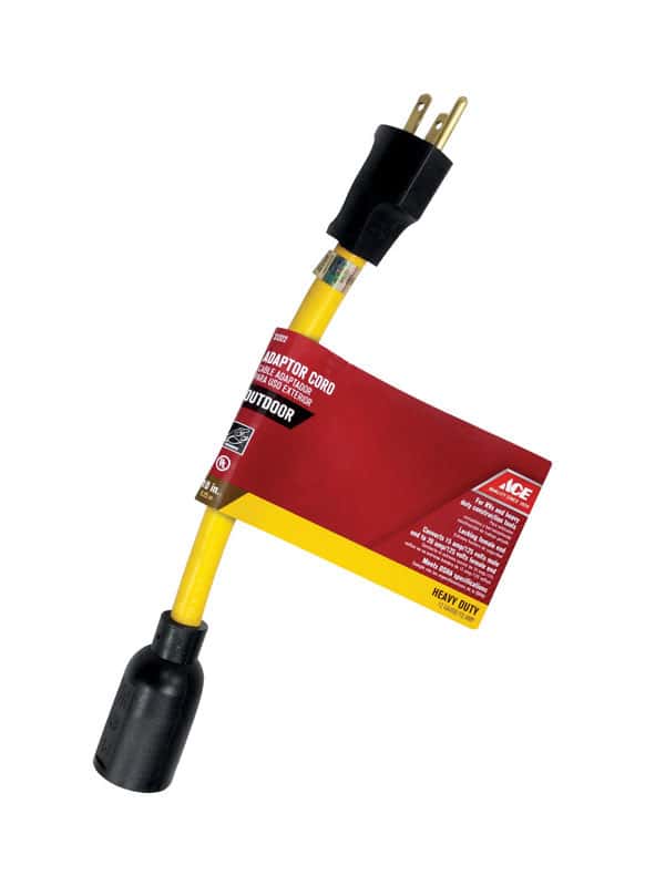 Ace Outdoor 10 in. L Yellow Adapter Cord 12/3 STW - Ace Hardware