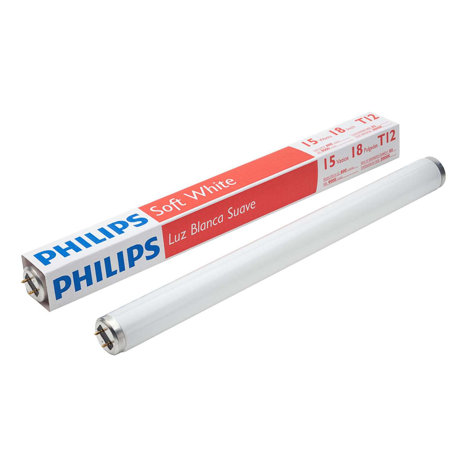 Philips Alto 15 watts T12 1.5 in. Dia. x 18 in. L Fluorescent Bulb Soft ...