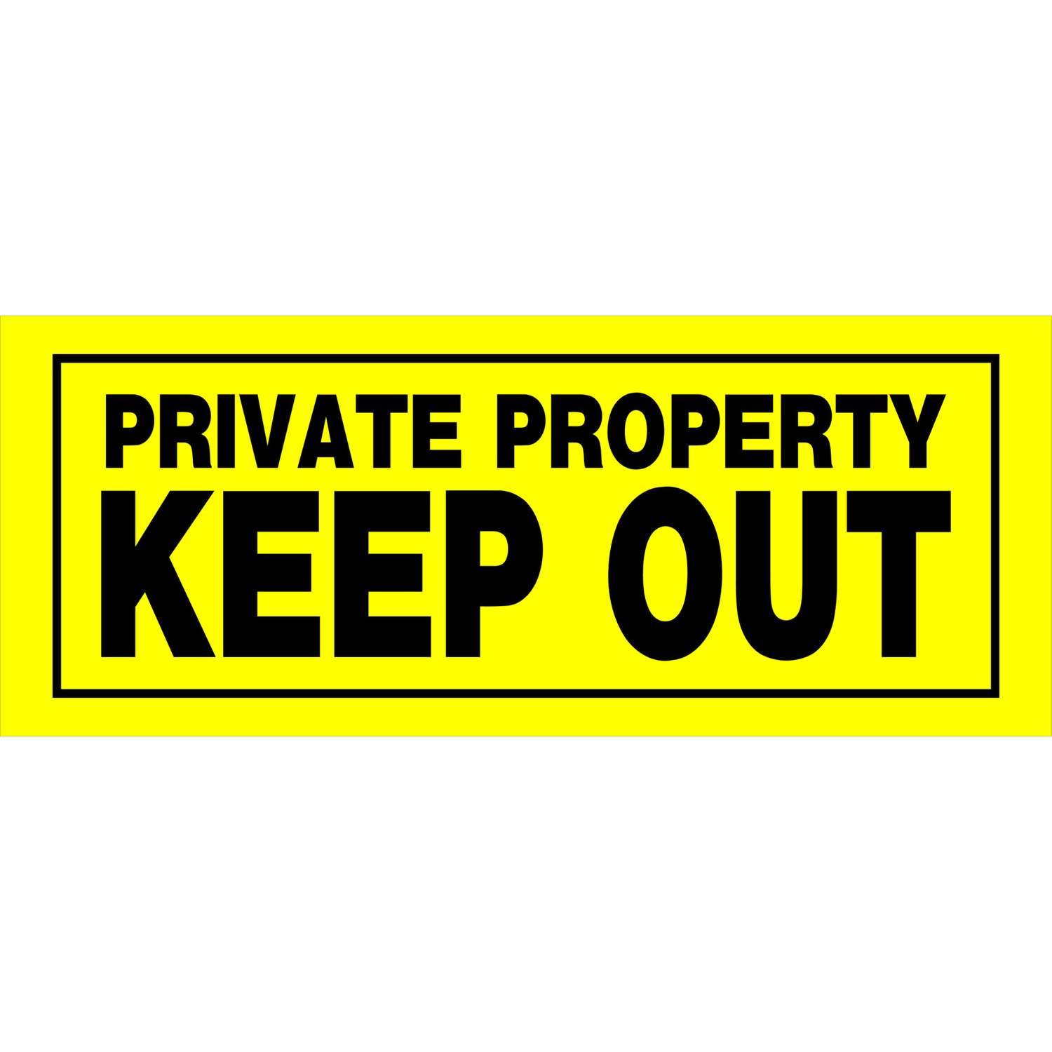 Hillman English Yellow Private Property Sign 6 in. H X 15 in. W - Ace ...