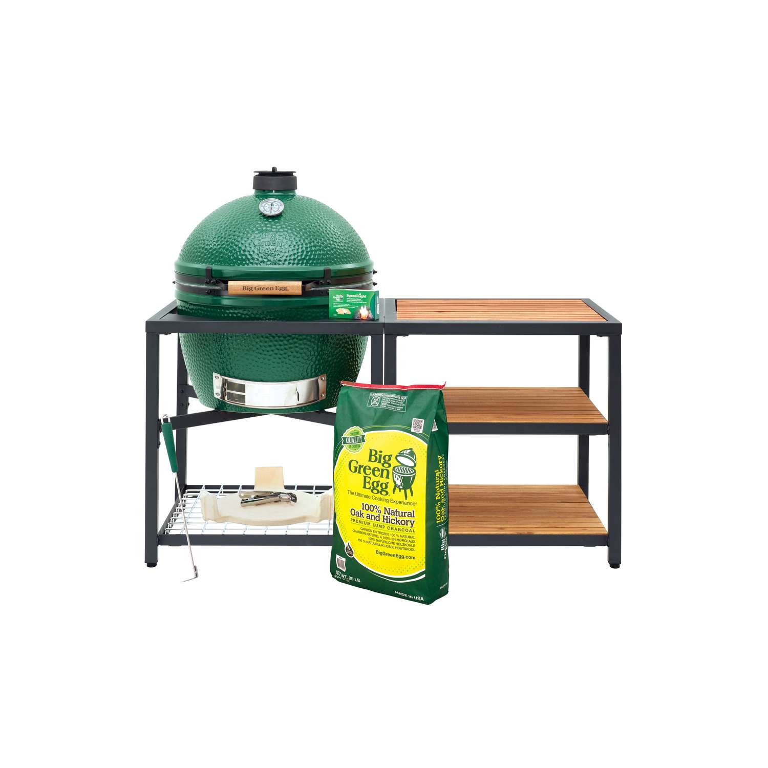 Big Green Egg 24 in. XLarge Package Charcoal Kamado Grill and Smoker ...