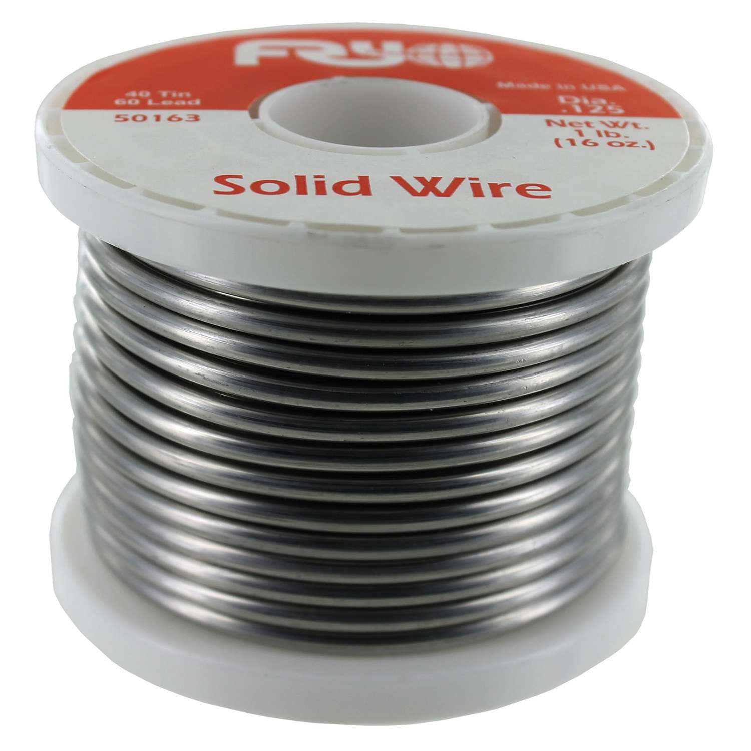Alpha Fry 16 oz Solid Wire Solder 0.125 in. D Tin/Lead 40/60 1 pc Mfr ...