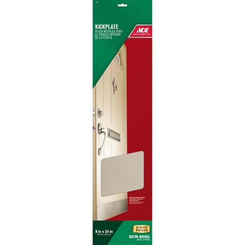 Ace 8 in. H X 34 in. L Satin Nickel Brass Kickplate - Ace Hardware