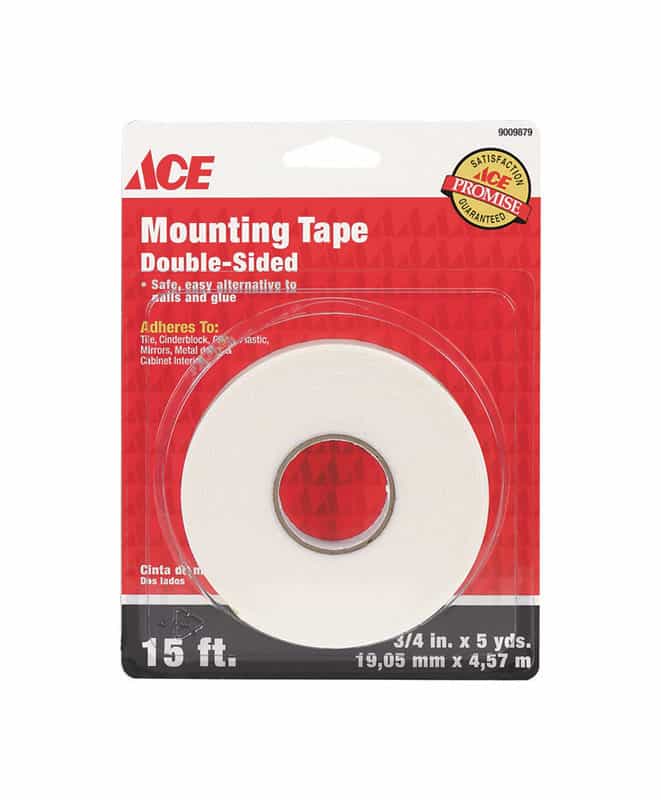 Ace 3/4 in. W x 15 ft. L Mounting Tape White - Ace Hardware