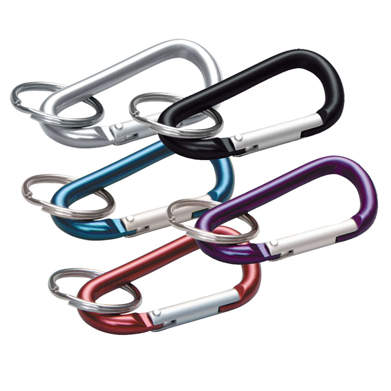 Lucky Line C-Clip Aluminum Assorted Split Carabiner Key Chain Mfr ...
