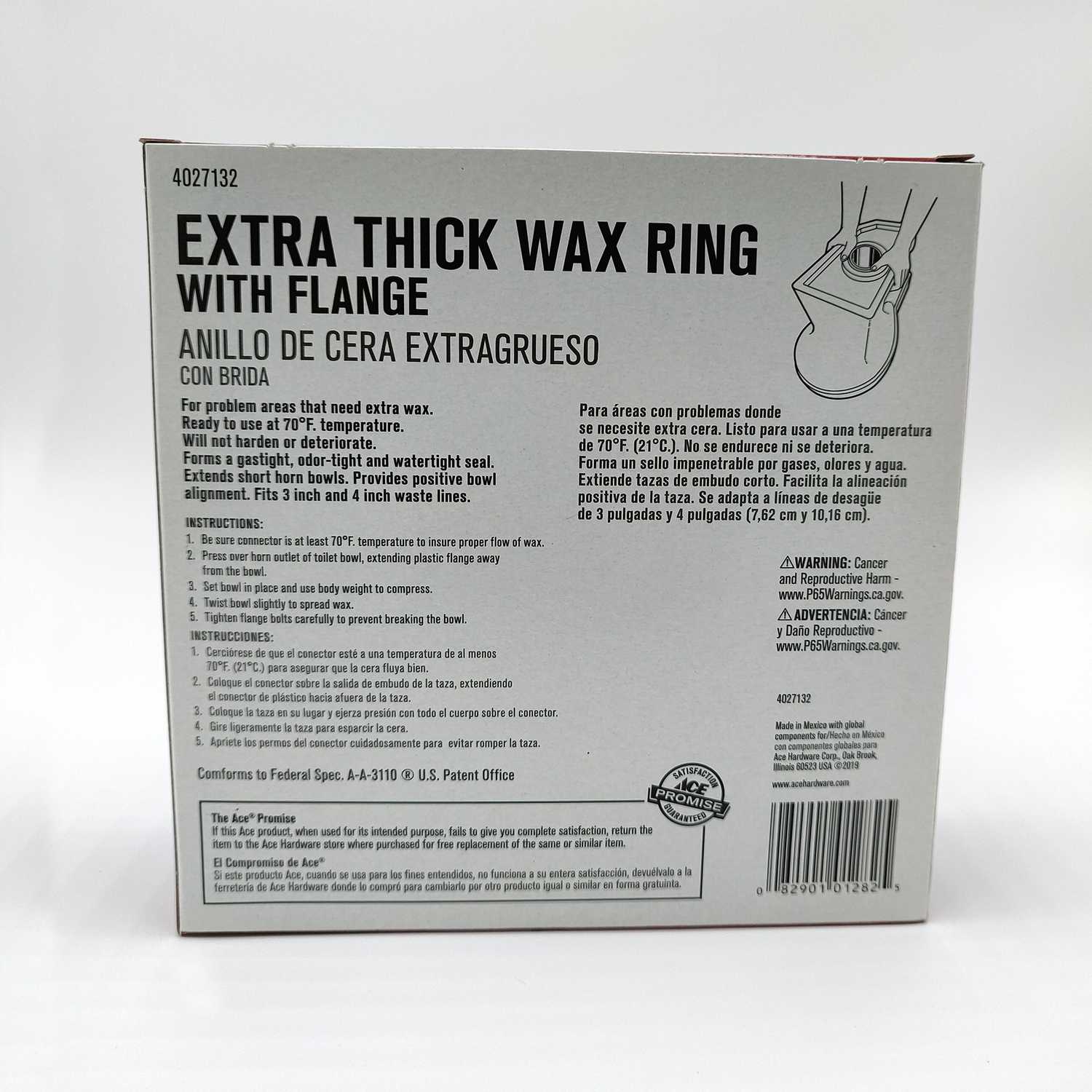 Ace Toilet Bowl Gasket with Wax & Flange - Ace Hardware