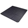 Flexgard 36 in. W X 36 in. L Black Interlocking Ring Mat Rubber Anti ...