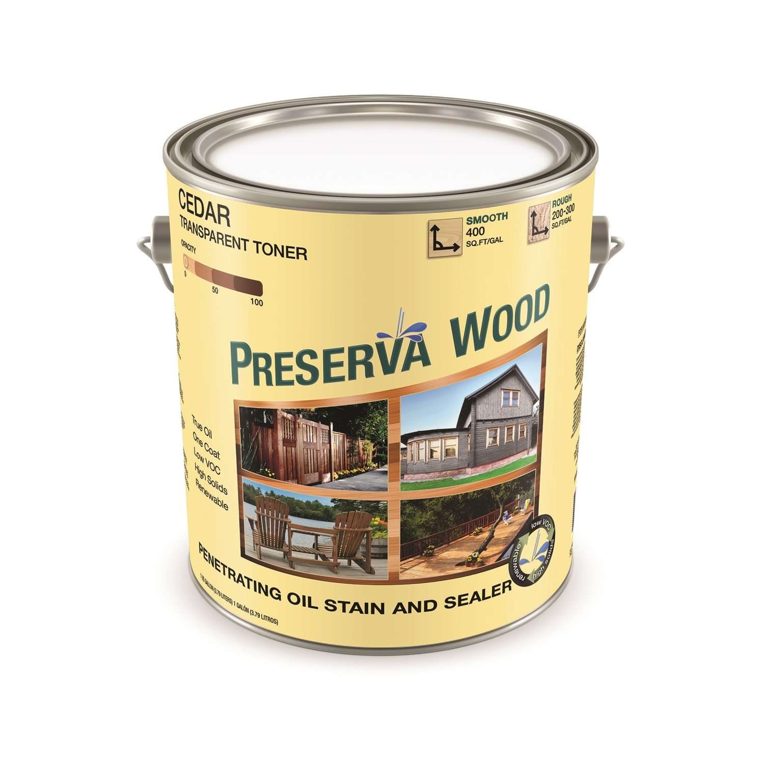 Preserva Wood Transparent Cedar Oil-Based Oil Penetrating Wood Stain ...
