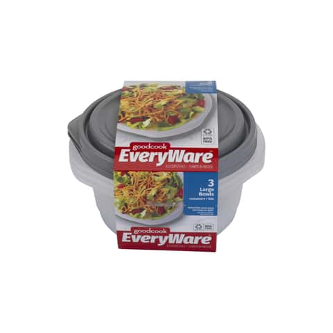 Good Cook EveryWare 6.2 cups Clear Food Storage Container Set 3 pk ...