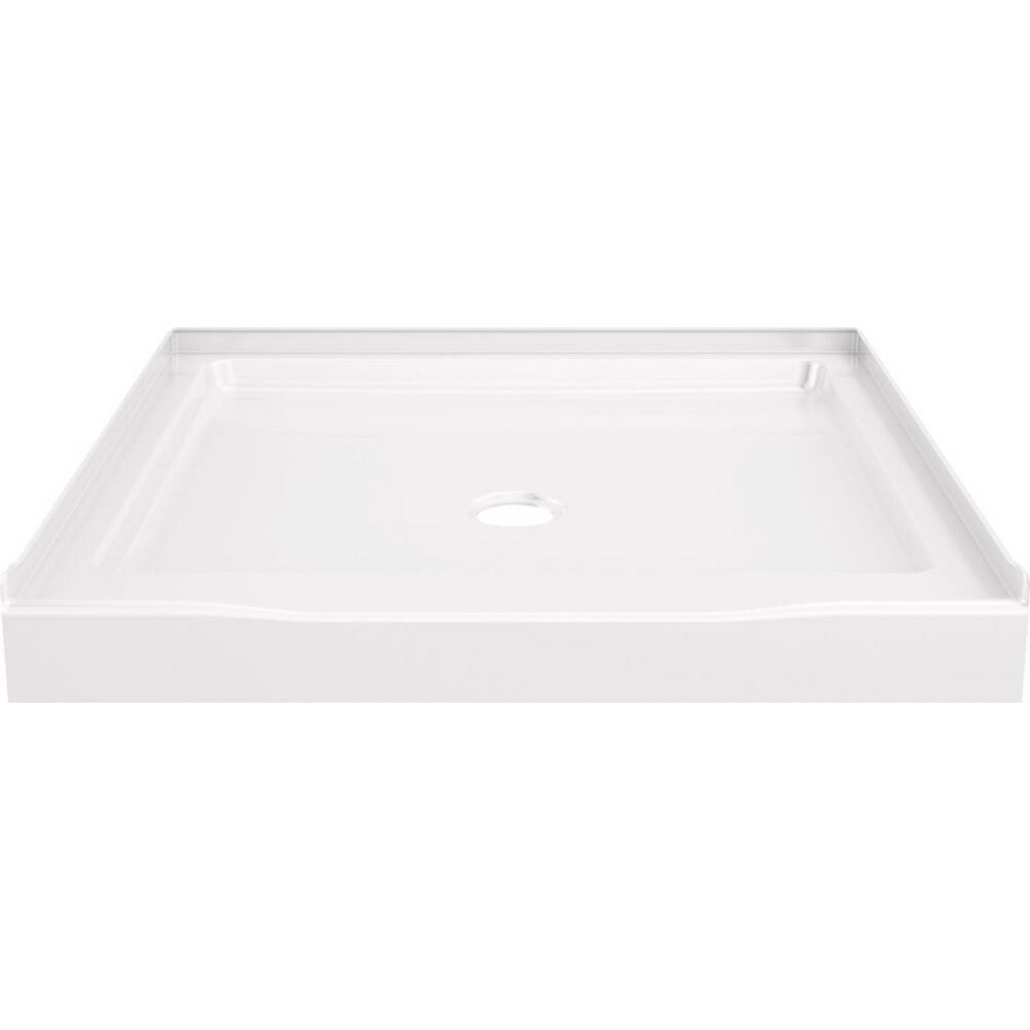 Delta Classic 500 4-7/8 in. H X 36 in. W X 36 in. L White Shower Base ...