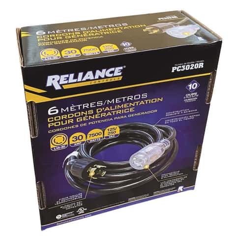 Reliance Controls 10/4 250 V 20 ft. L Generator Cord Mfr# PC3020M - Ace ...