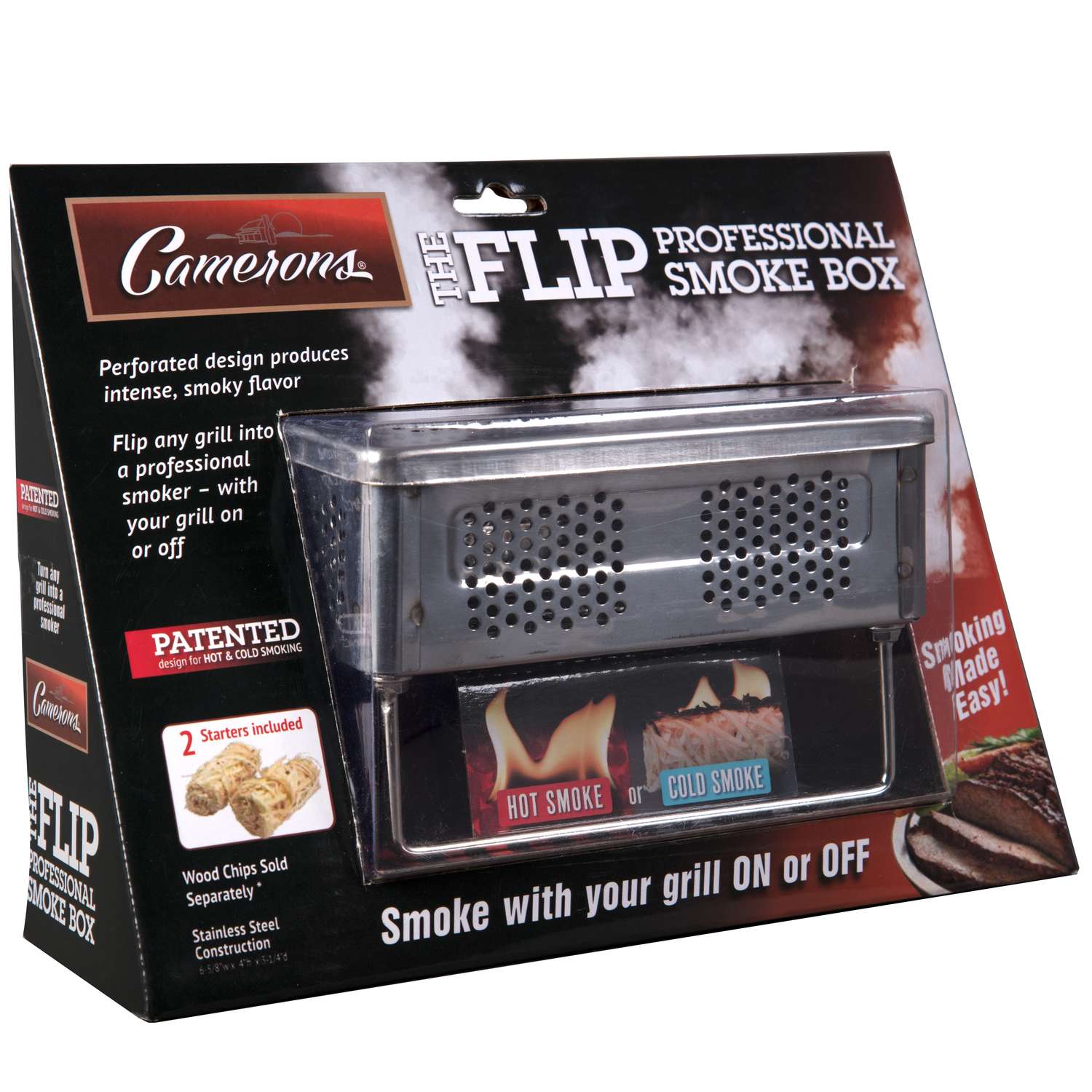 Camerons Stainless Steel Smoke Box 10 in. L X 8 in. W - Ace Hardware