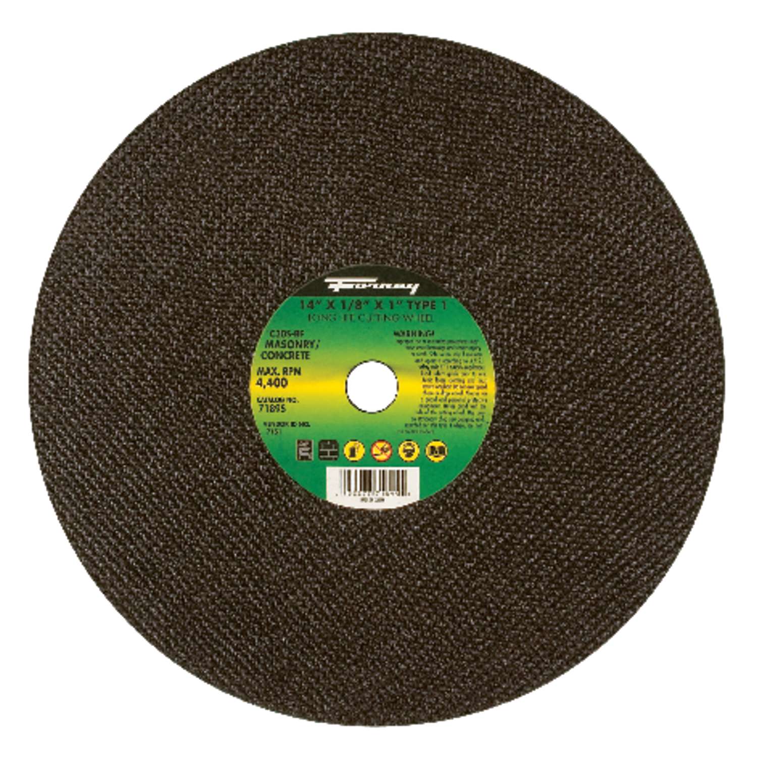 Forney 14 in. D X 1 in. Silicon Carbide Masonry/Asphalt Cutting Wheel 1 ...