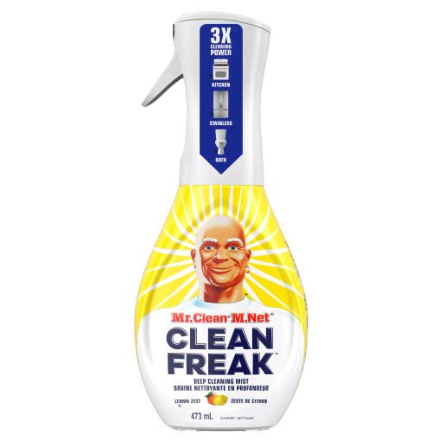 Mr. Clean Clean Freak Lemon Zest Scent Deep Cleaning Mist Liquid 16 oz ...