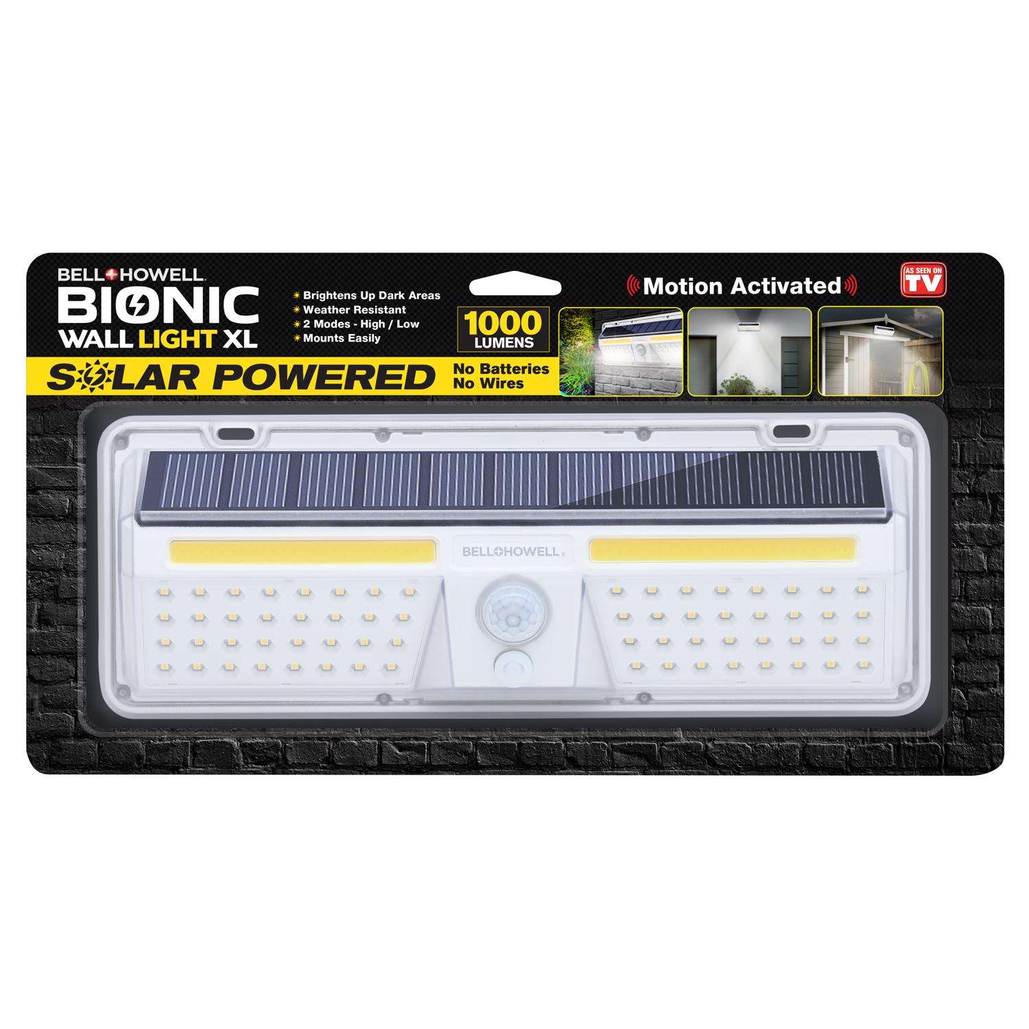 Bell & Howell Motion-Sensing Solar Powered LED White Smart-Enabled ...
