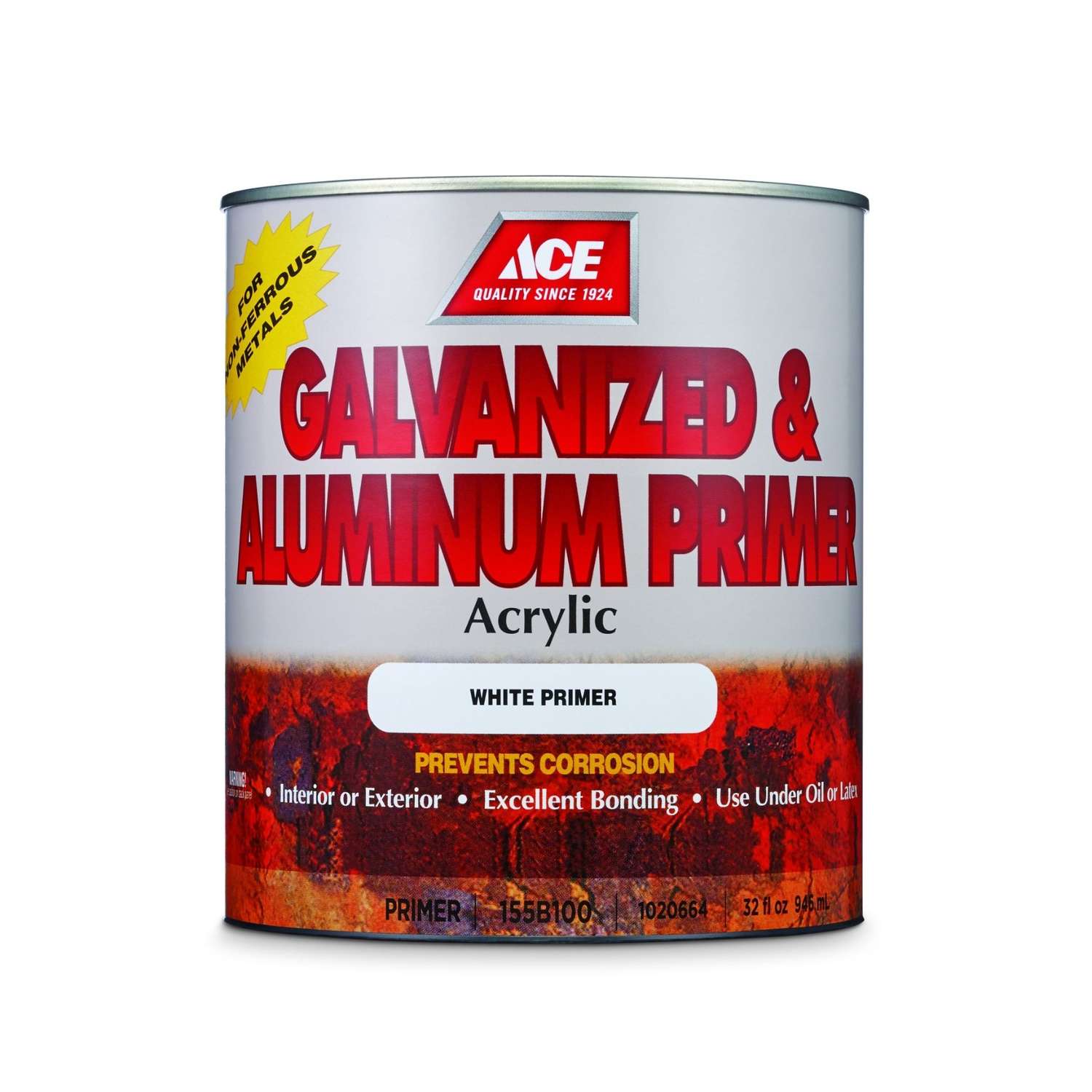 Ace White Acrylic Galvanized & Aluminum Primer 1 qt. - Ace Hardware