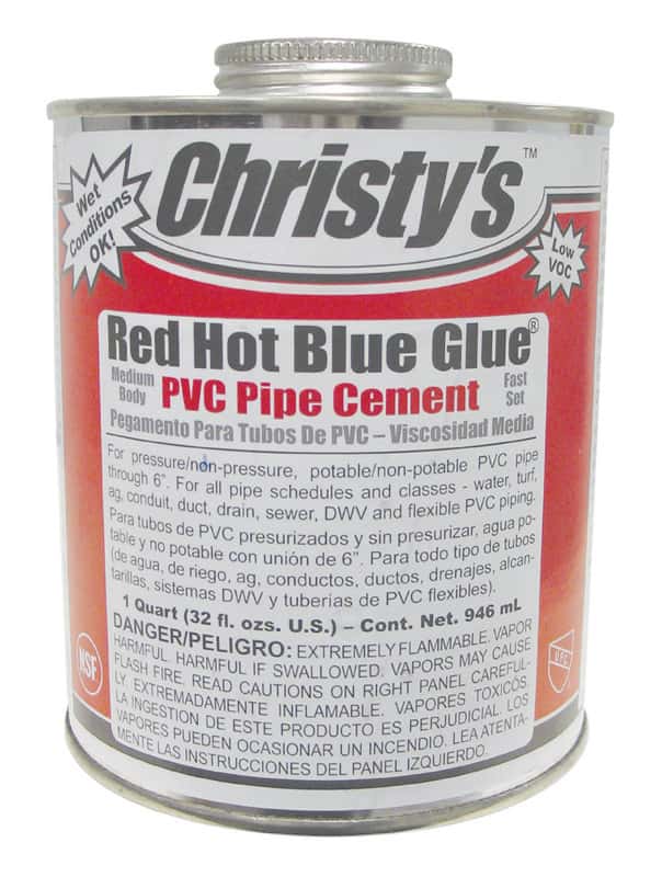 Christys Red Hot Blue Glue Blue Cement For PVC 32 oz. - Ace Hardware