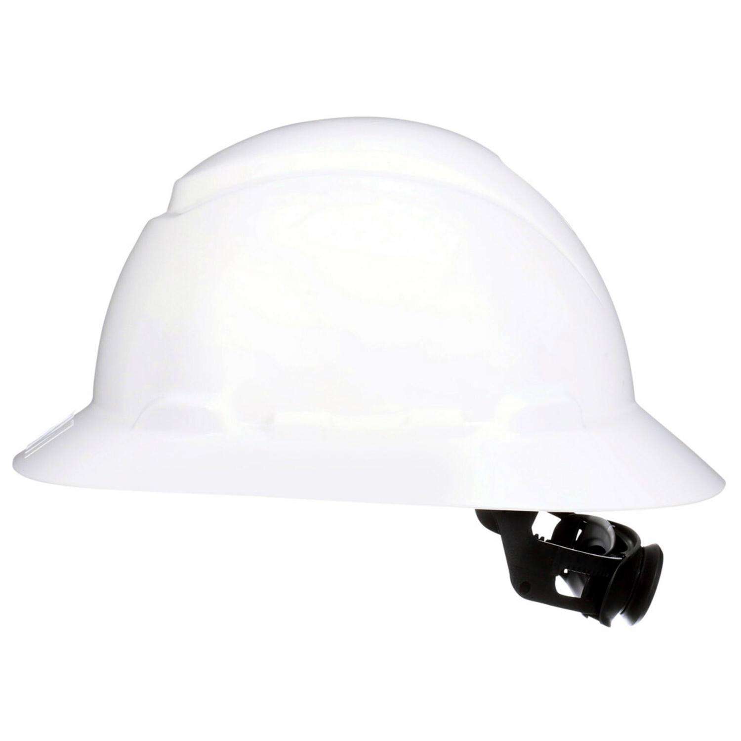 3M SecureFit 4-Point Ratchet Full Brim Hard Hat White - Ace Hardware