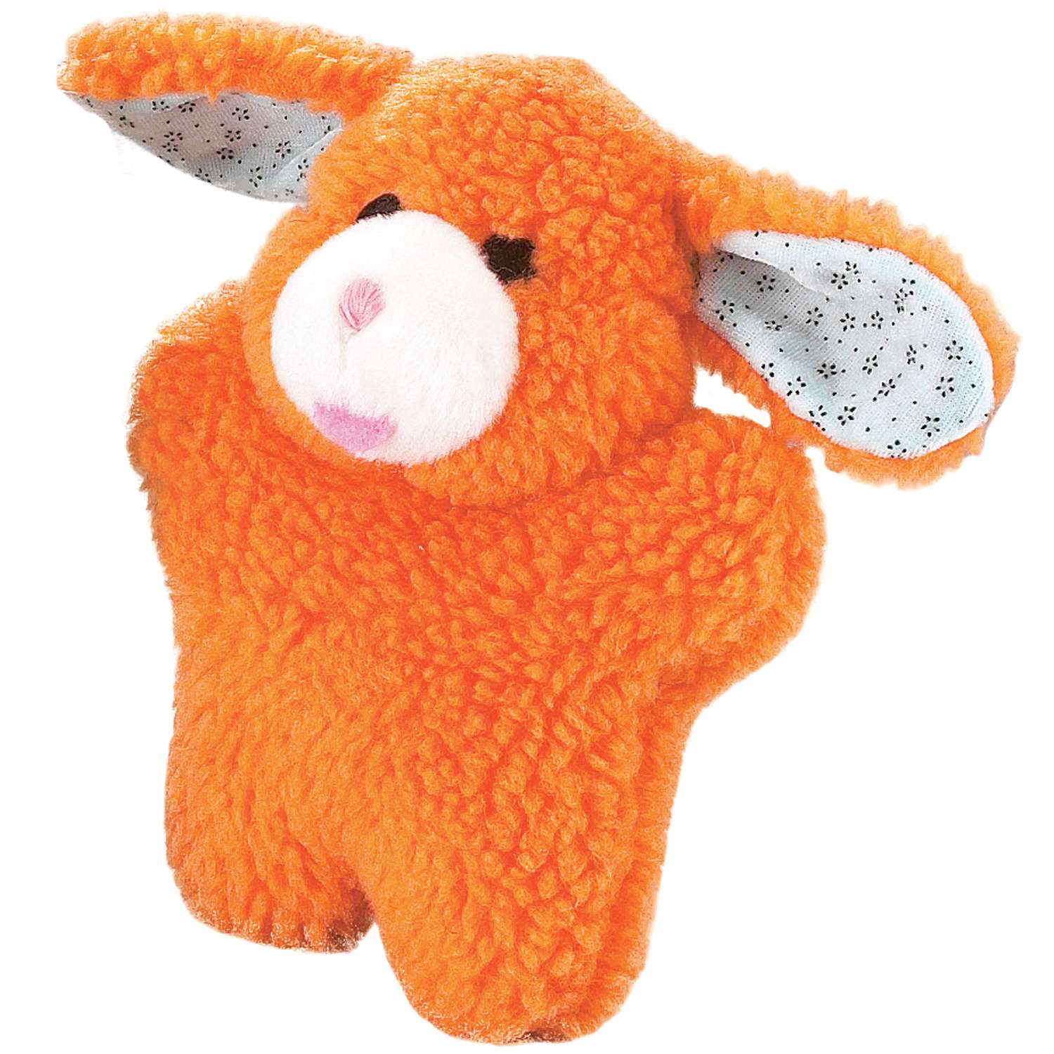 Zanies Orange Fleece Cuddly Berber Rabbit Squeaky Dog Toy Large - Ace ...