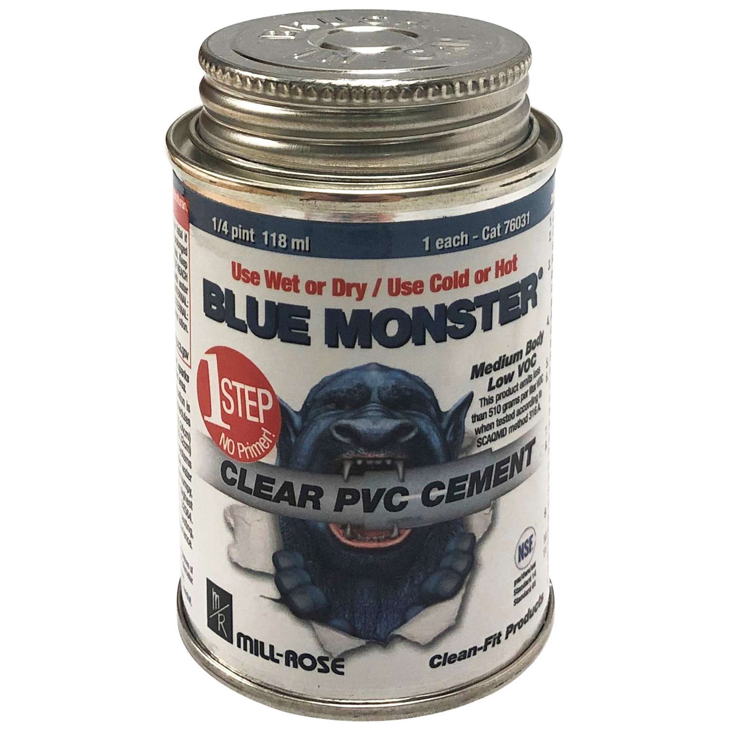Blue Monster Clear All Weather Cement For PVC 4 oz - Ace Hardware
