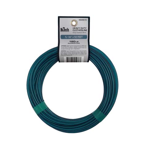 Koch 5/32 in. D X 50 ft. L Green Cabled Wire Vinyl Clothesline Wire ...