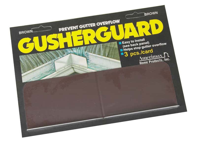 Amerimax 3 in. H X 0.5 in. W X 9 in. L Brown Aluminum K Gusher Guard ...