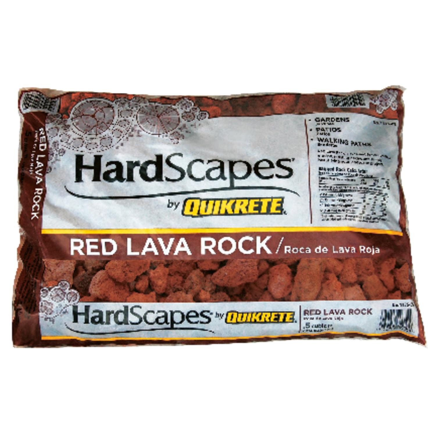 Quikrete HardScapes Red Lava Rock Decorative Stone 0.5 cu ft Mfr# 1175 ...