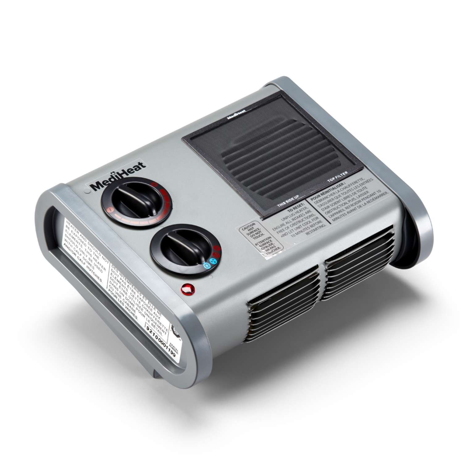 MediHeat 1,000 sq ft Fan Forced Heater and Fan 5,120 BTU Mfr# 9210CAGBX ...