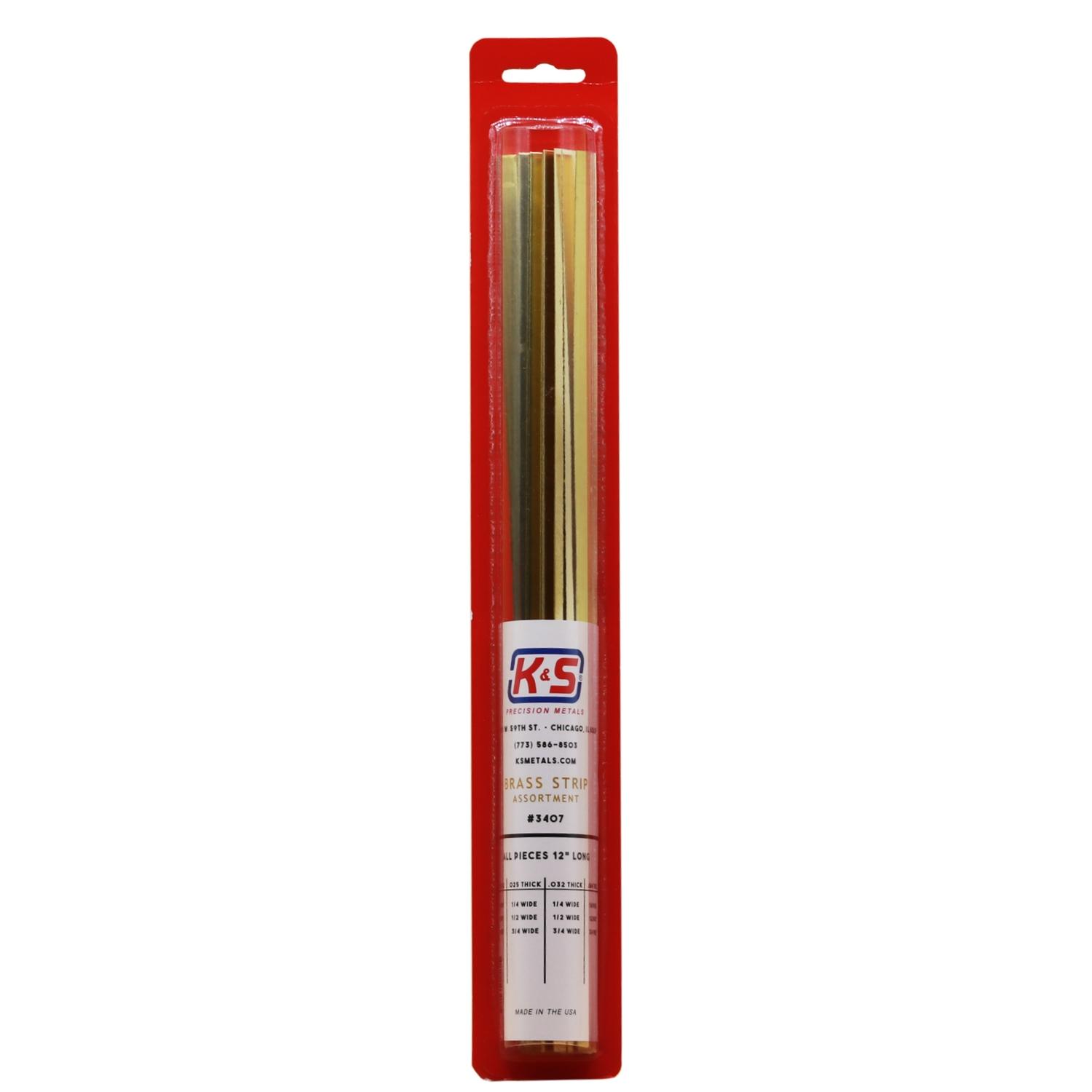 K&S 12 in. L Mill Brass Assorted Strip - Ace Hardware