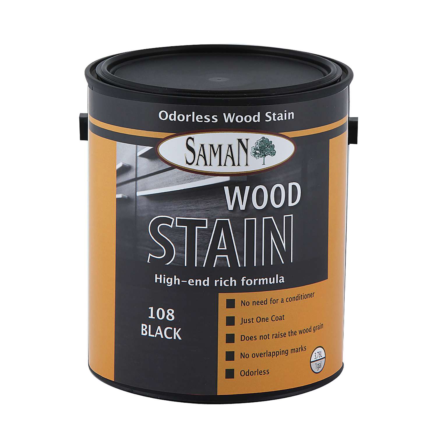 Saman Solid Black Water-Based Wood Stain 1 gal - Ace Hardware