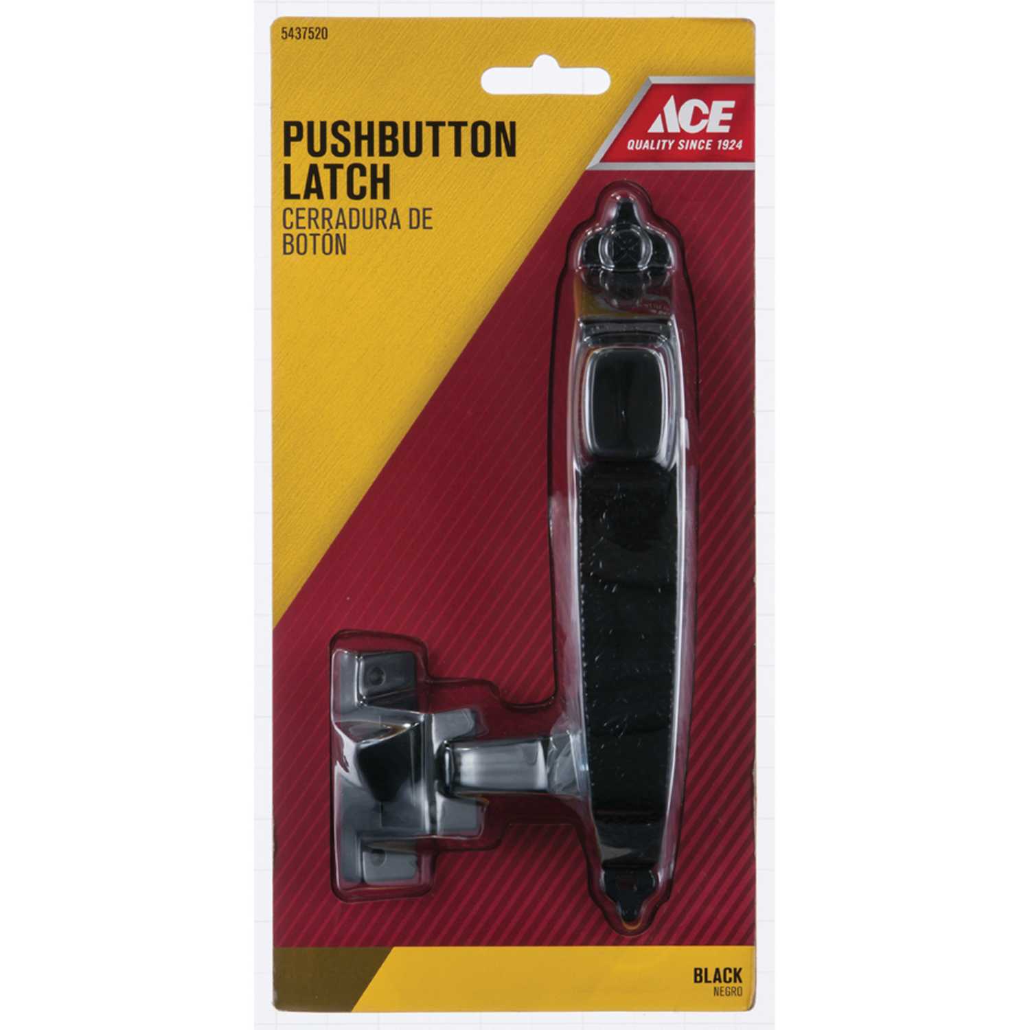 Ace Black Black Steel Push Button Latch 1 pk - Ace Hardware