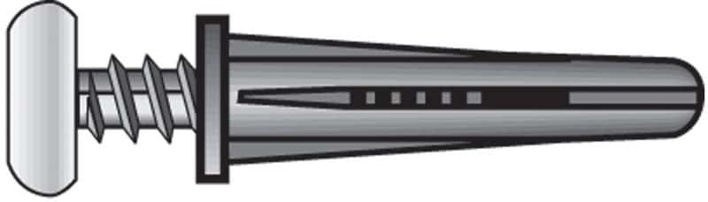 Hillman .138 in. D X 3/4 in. L Plastic Pan Head Conical Anchor 75 pk ...