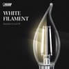 Feit White Filament BA10 E12 (Candelabra) Filament LED Bulb Soft White ...