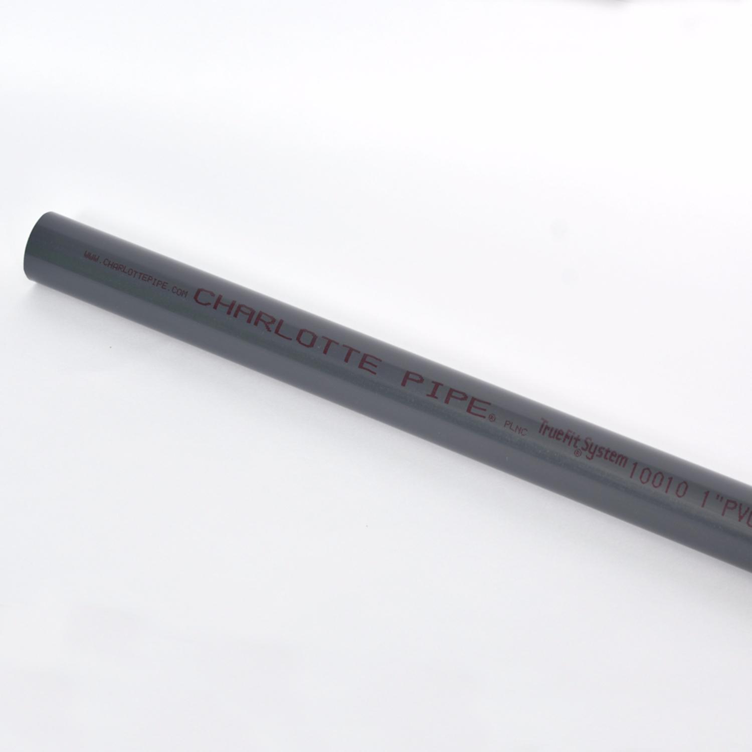 Charlotte Pipe Schedule 80 PVC Pressure Pipe 1 in. D X 20 ft. L Plain ...