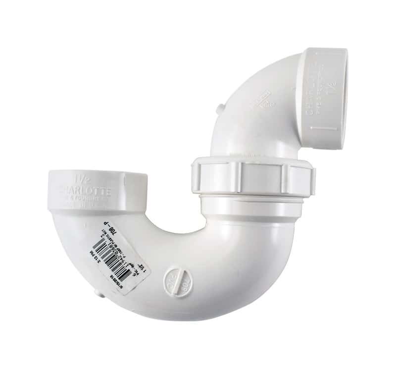 Charlotte Pipe Schedule 40 1-1/2 in. Hub x 1-1/2 in. Dia. Hub PVC P-Trap with Union - Ace Hardware