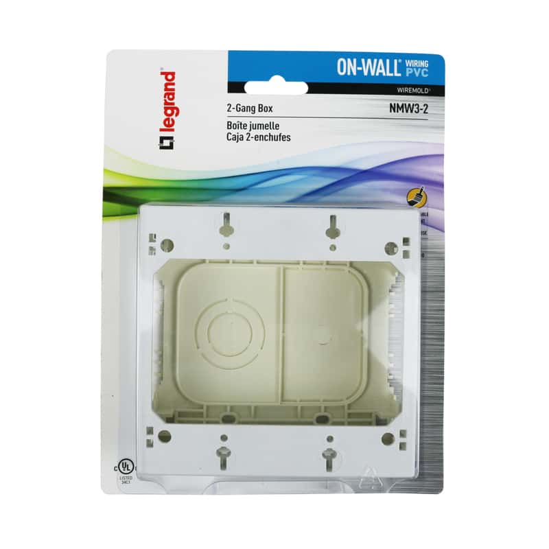 Legrand Plastic 2 gang Outlet Box White - Ace Hardware