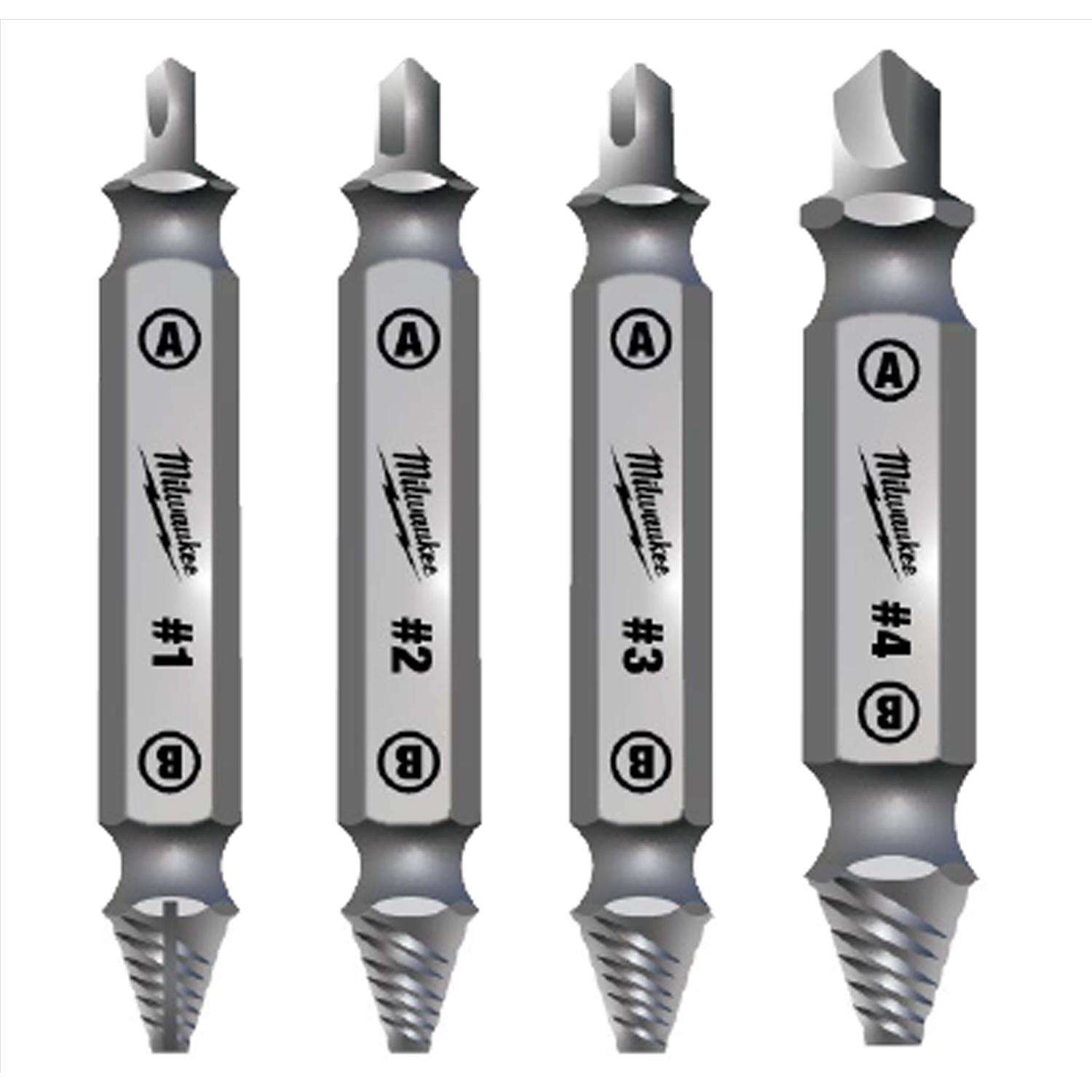 Milwaukee Steel Screw Extractor Set 4 pc - Ace Hardware