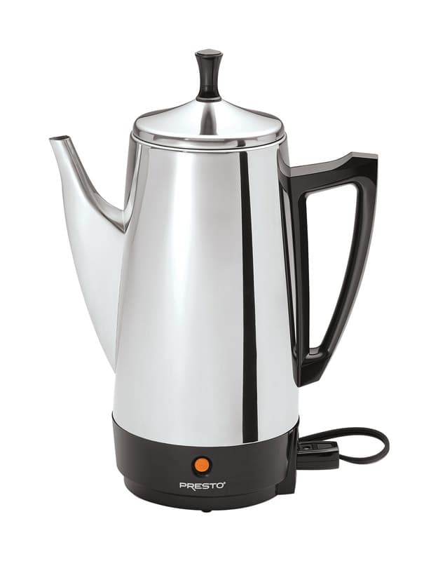 Presto 12 cups Silver Percolator Mfr 02811 Ace Hardware