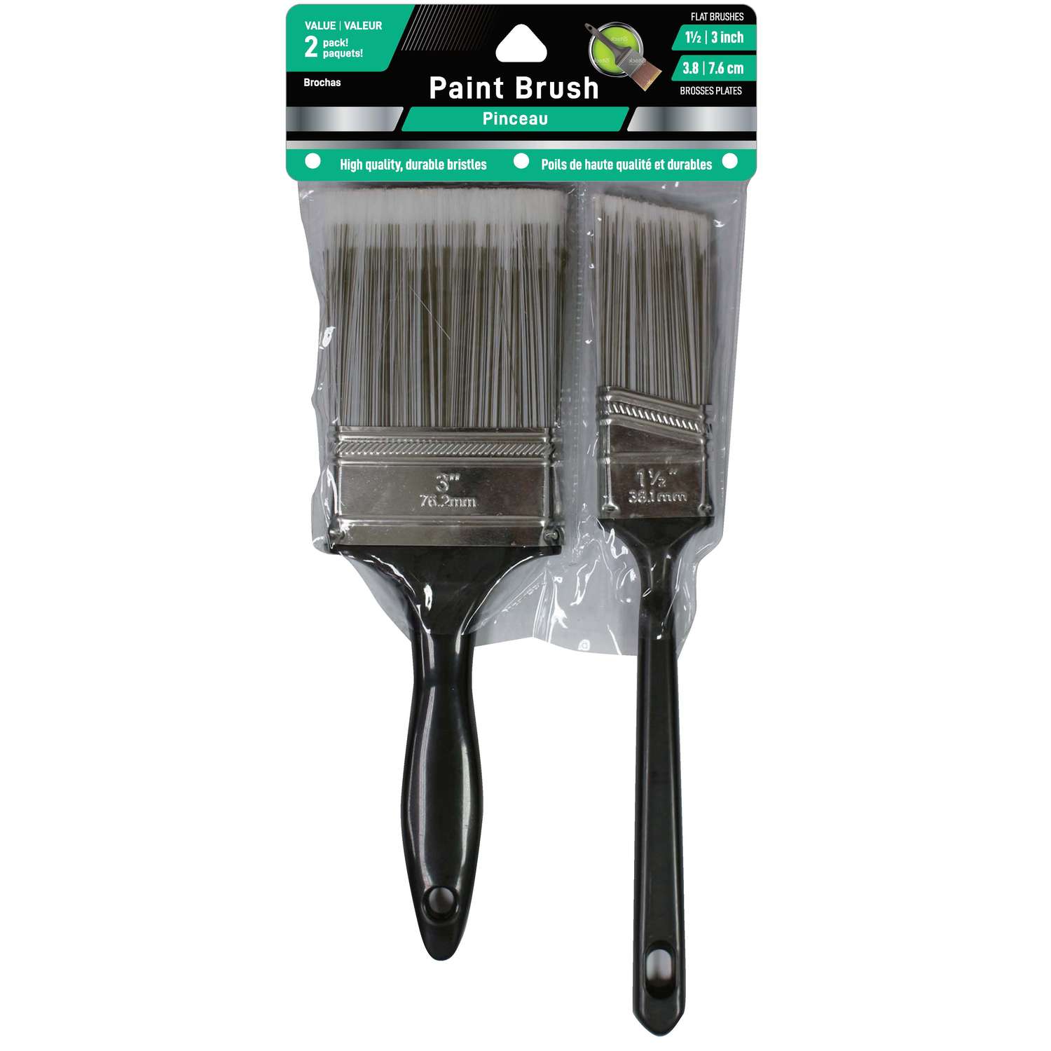 Jacent 1-1/2 and 3 in. Assorted Paint Brush Set - Ace Hardware