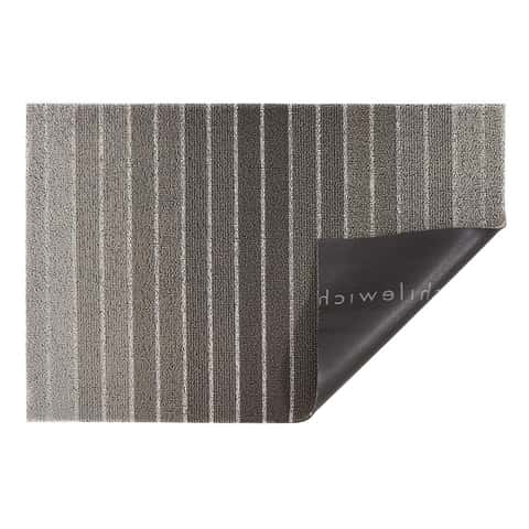 Chilewich 36 in. W X 60 in. L Taupe Block Stripe Vinyl Floor Mat - Ace ...