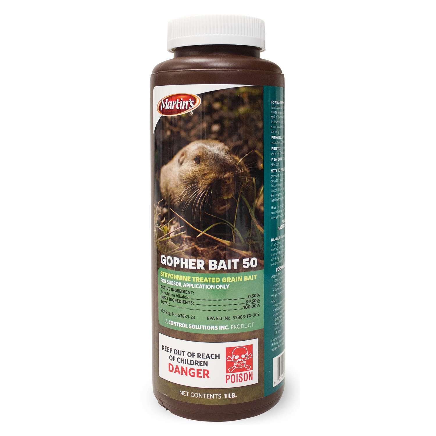 Martin's Gopher Bait 50 Toxic Bait Granules For Gophers and Moles 1 lb ...